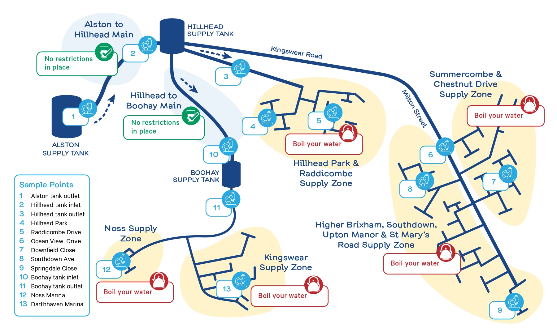 Service Updates | In Your Area | South West Water